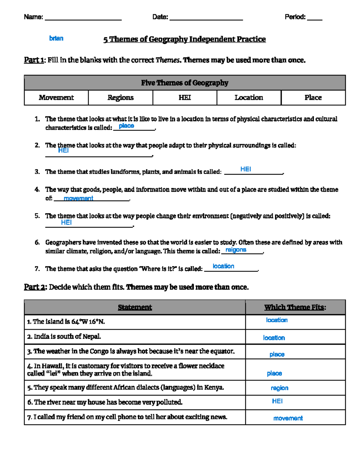 Themes Exit Ticket - edfaf - Studocu