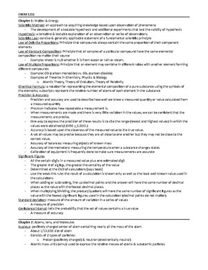 Chapter 3 Gen Chem - Lecture notes for General Chemistry at the ...