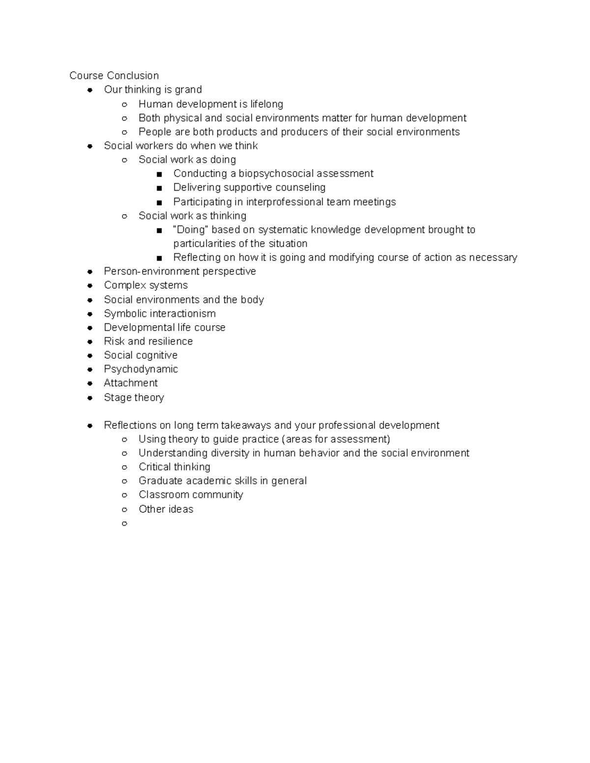 Week 14 Lecture Notes - Social Work Values and Theories - Course ...