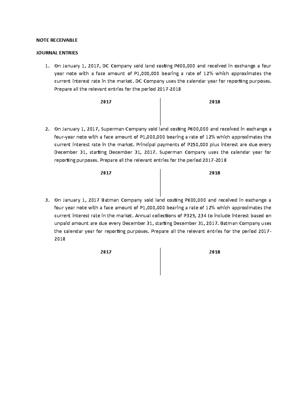 NOTE RECEIVABLE - FINANCIAL ACCOUNTING - NOTE RECEIVABLE JOURNAL ...