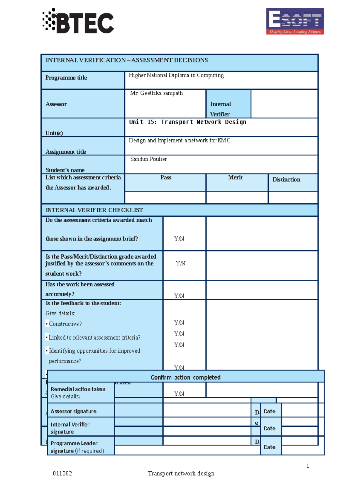Sandun Poulier Transport Network Design.docx idea 2 - INTERNAL ...