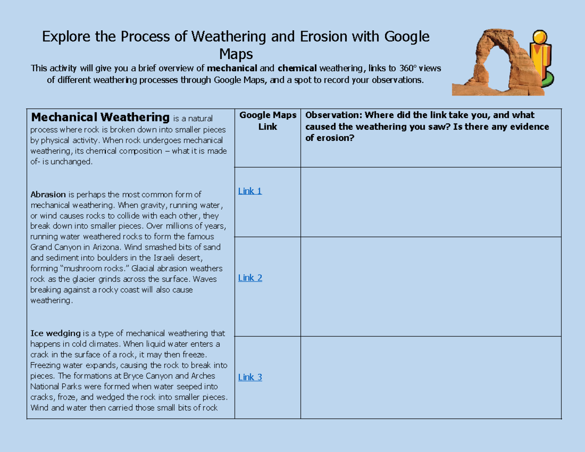 Landon Murphy - Weathering and Erosion- Google Maps NEW - Explore the ...