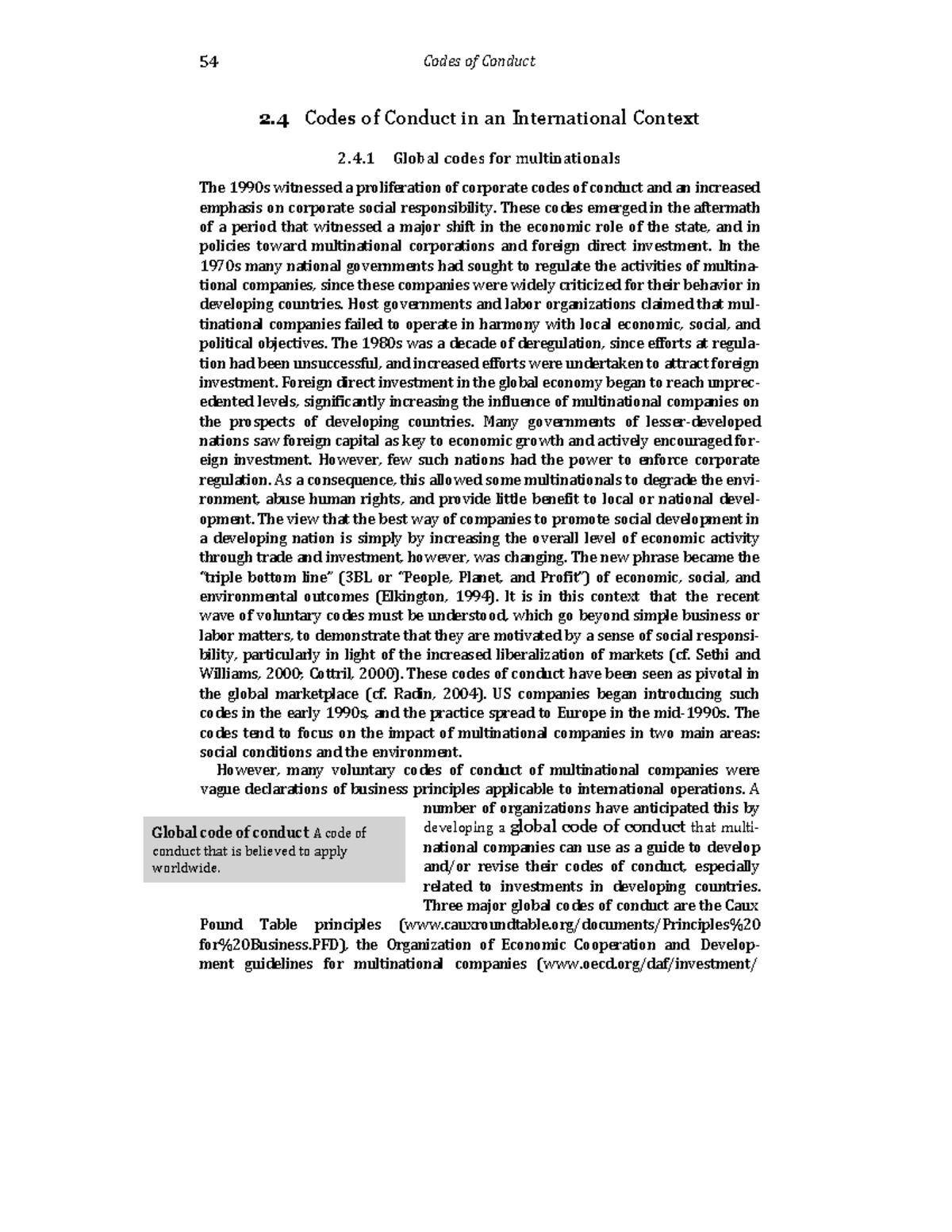 Global codes for multinationals - 2 Codes of Conduct in an ...