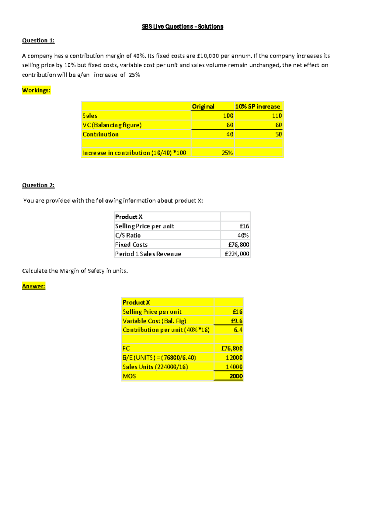 SBS Live Questions with Solutions - SBS Live Questions - Solutions ...