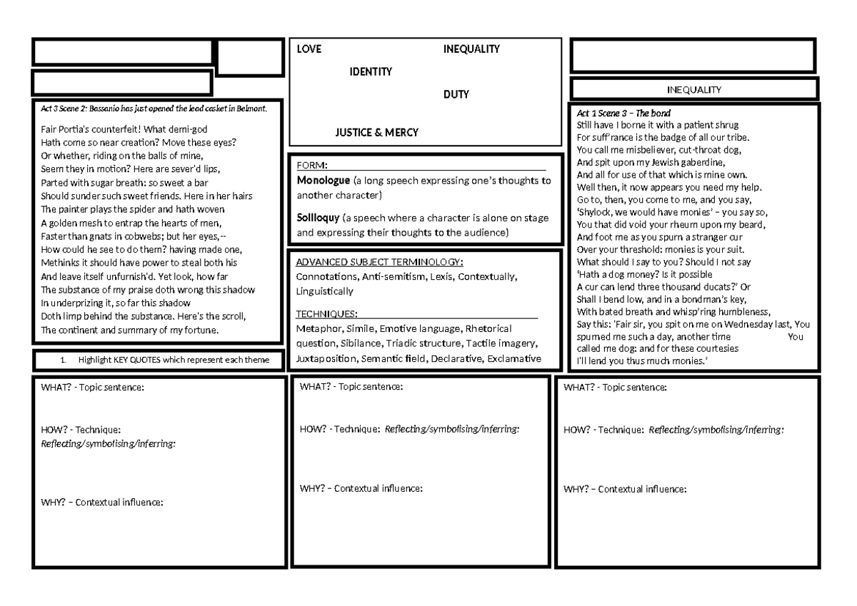 A3 MOV Revision Template - INEQUALITY ADVANCED SUBJECT TERMINOLOGY ...