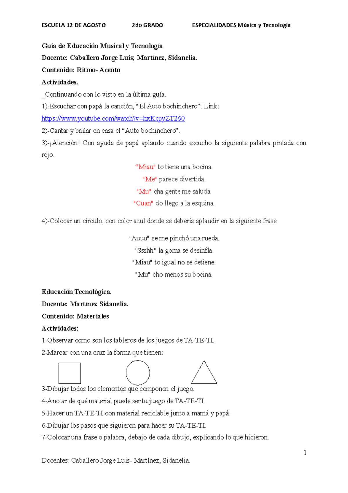 700034400 12Agosto 2A Educación Musical guía3 - ESCUELA 12 DE AGOSTO ...