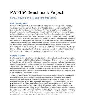 MAT154 Project - MAT-154 - GCU - Studocu