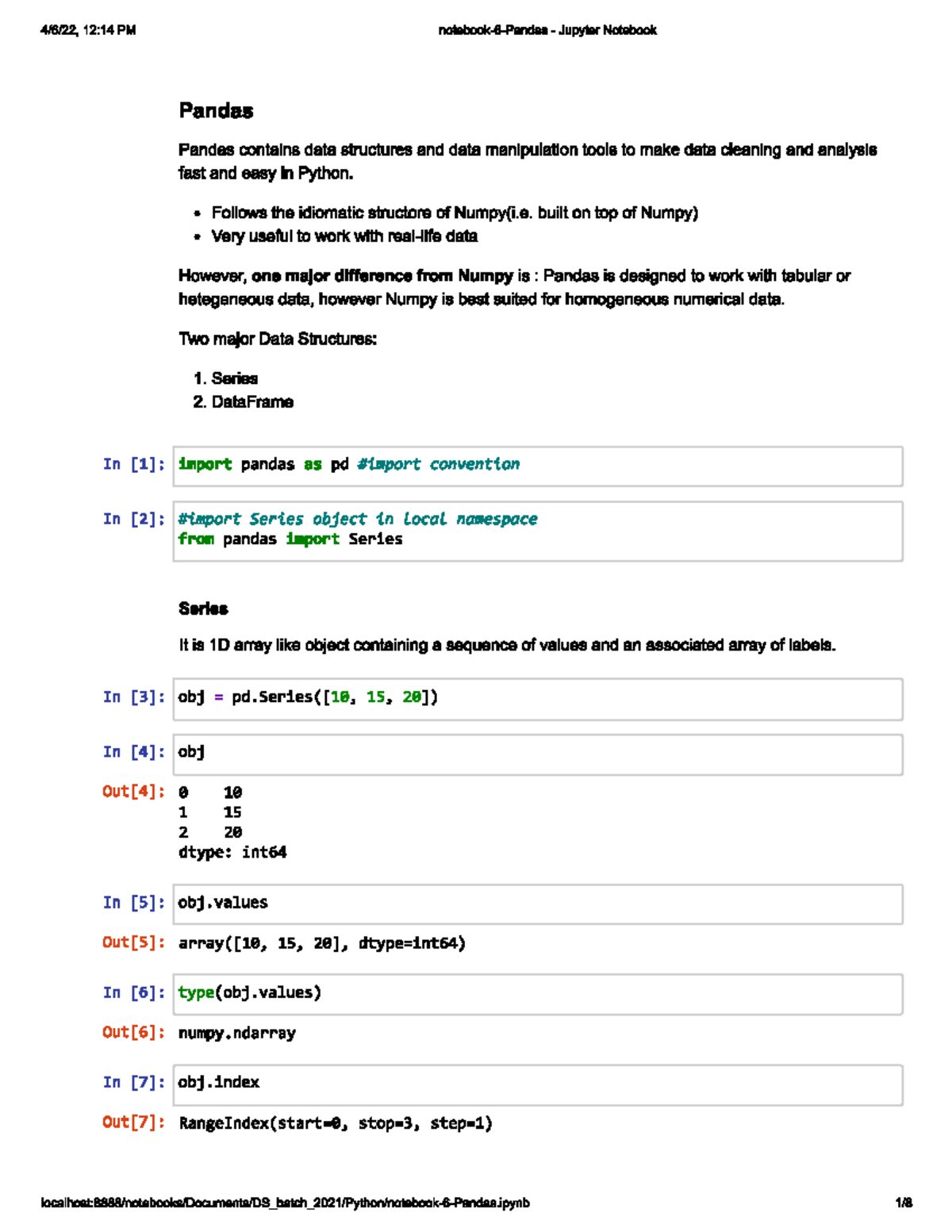Pandas - data science and analytics - Studocu