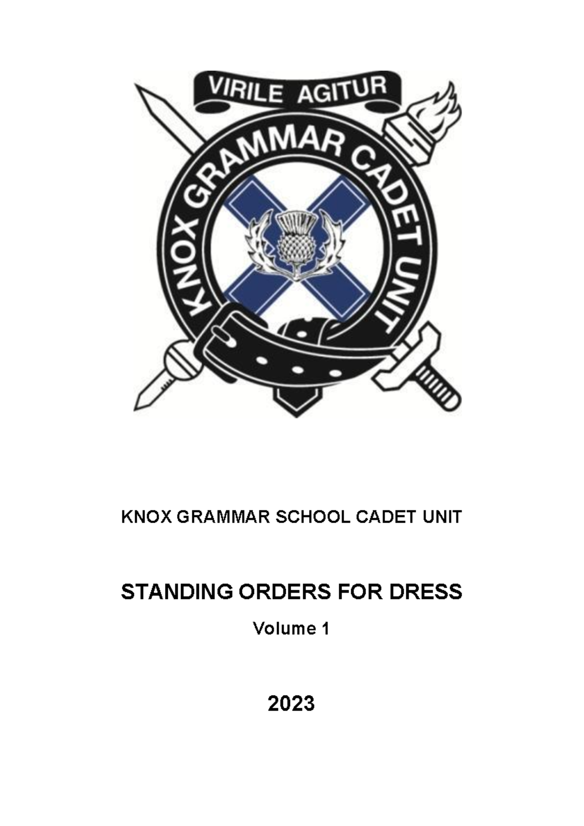 Kgscu SOD V1 - Cadets - KNOX GRAMMAR SCHOOL CADET UNIT STANDING ORDERS ...