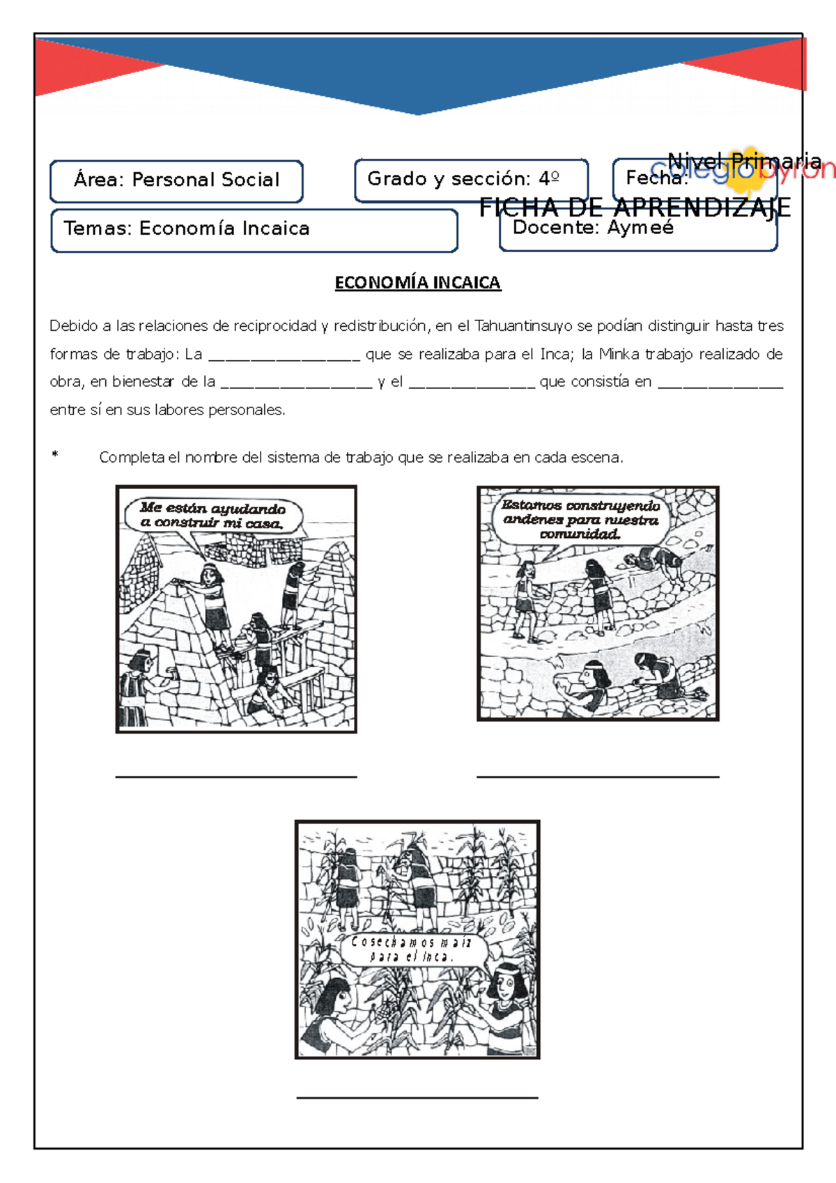 Económia Incaica - lectura - ECONOMÍA INCAICA Debido a las relaciones ...