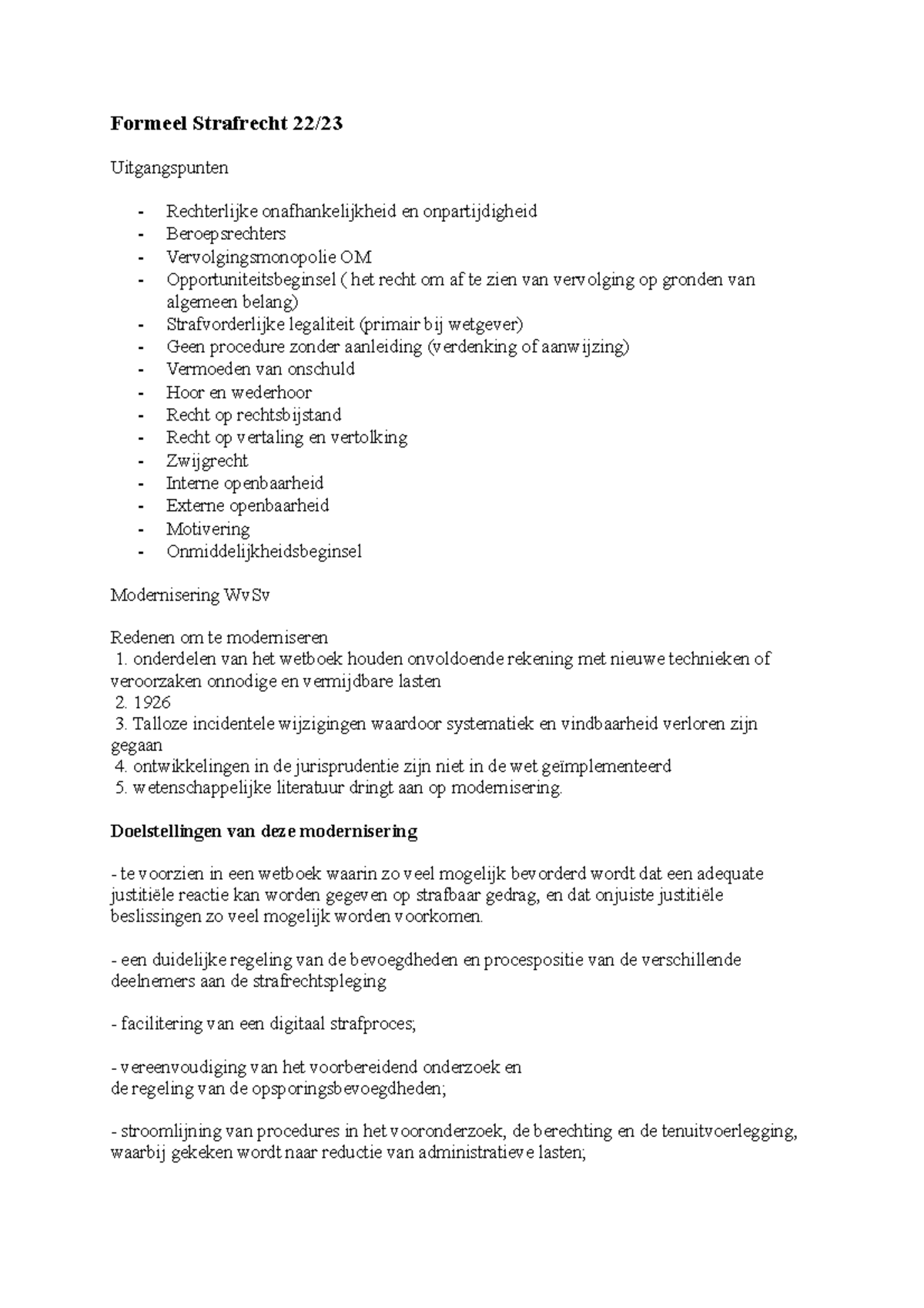 Formeel Strafrecht 22:23 - Formeel Strafrecht 22/ Uitgangspunten ...