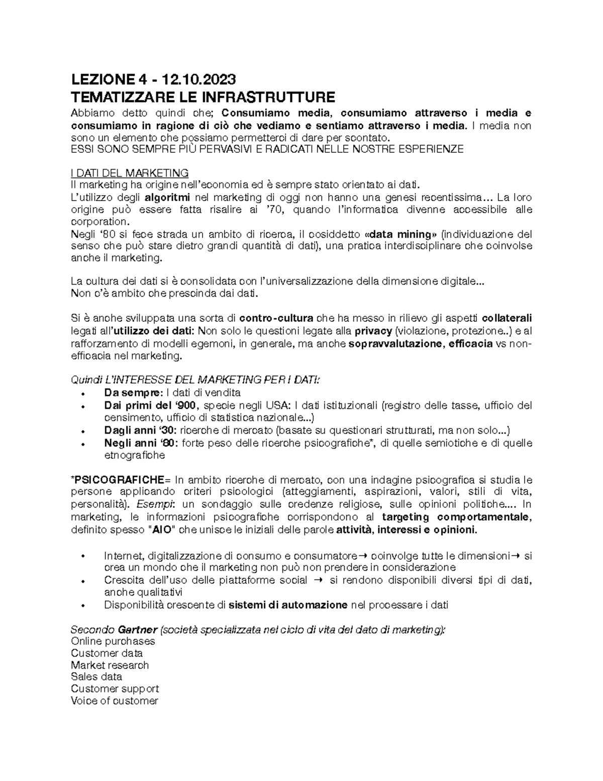 Lezione 4 - 12.10.2023 sociologia - LEZIONE 4 - 12. TEMATIZZARE LE ...