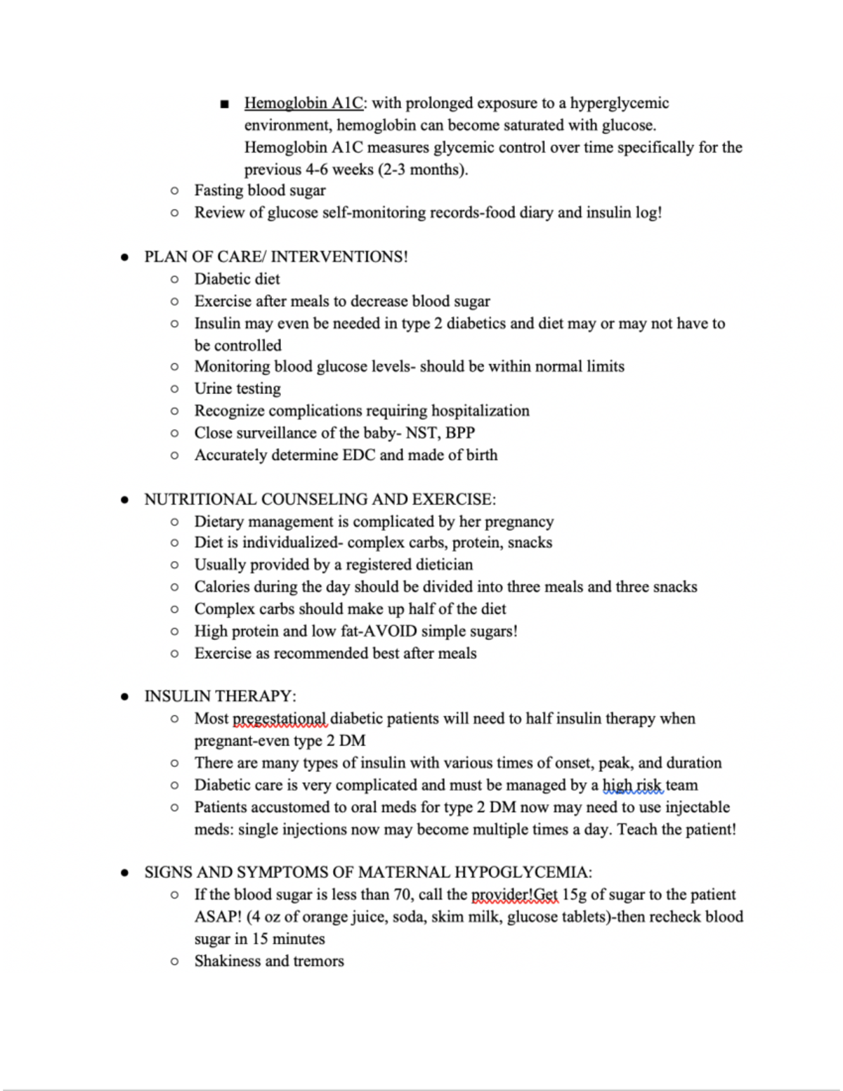 Gestational diabetes notes page 4 - NURS 326 - Studocu