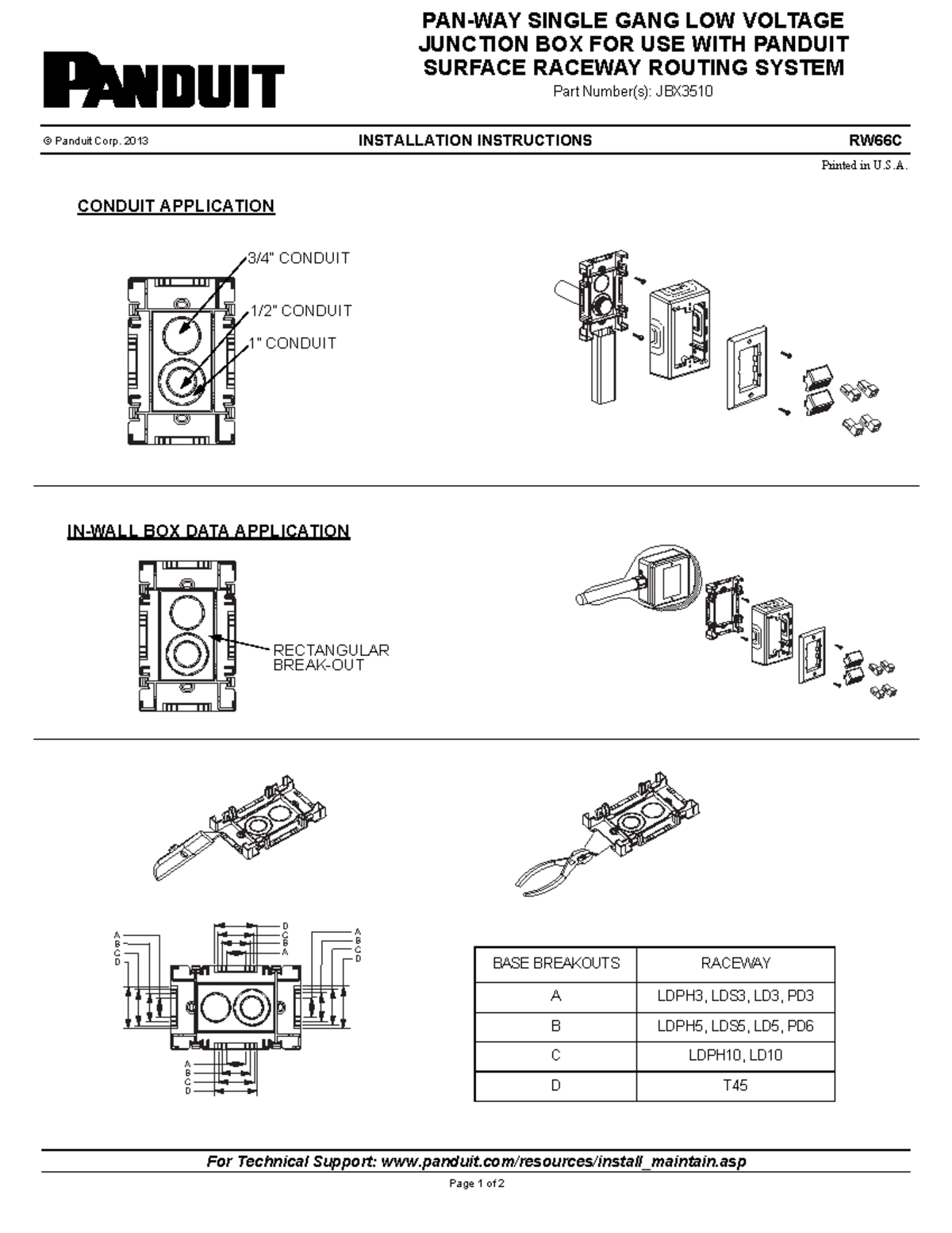 5ZWZ3 1 - Procedimiento - For Technical Support: panduit/resources ...
