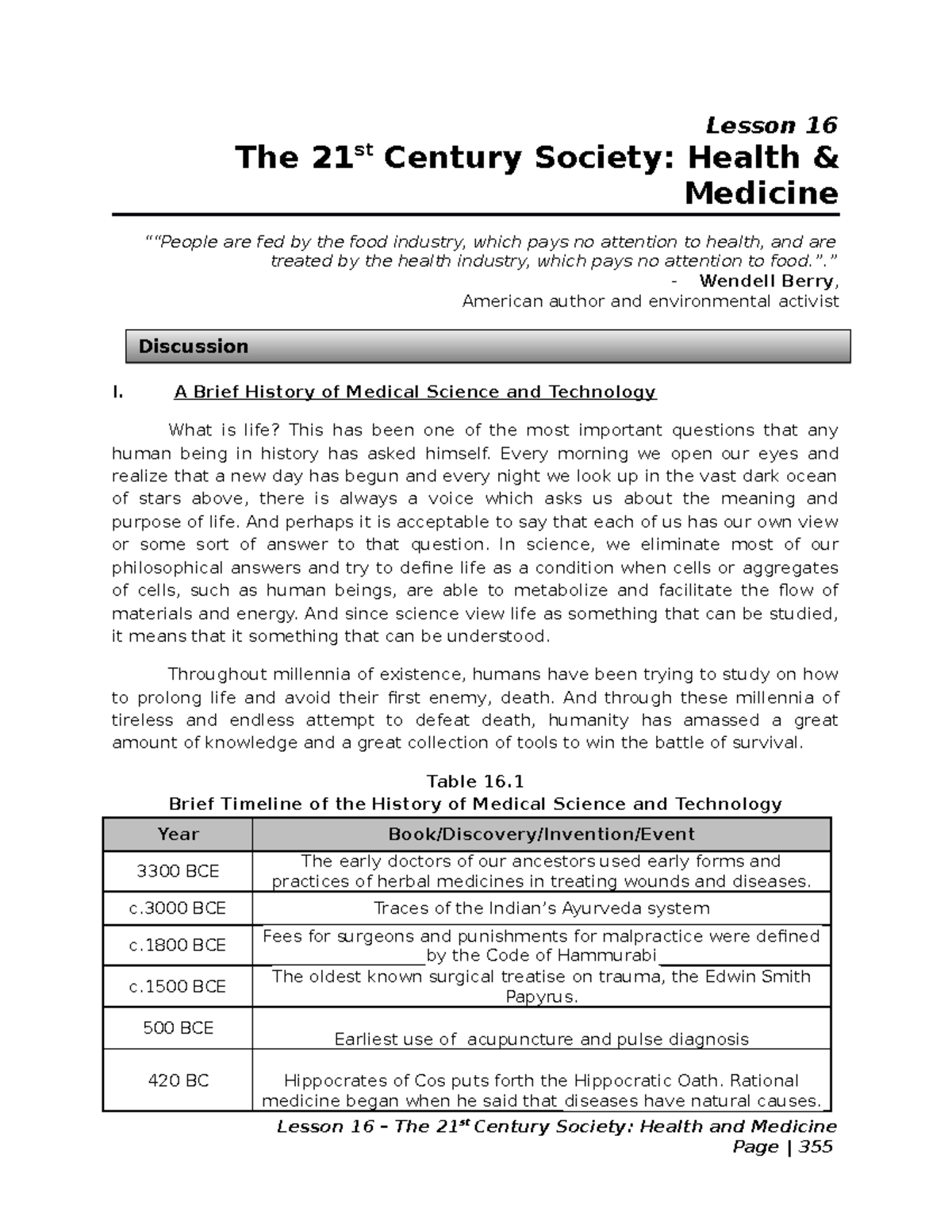 RB Module-16-The-21st-Century-Society-Health-and-Medicine - Lesson 16 ...