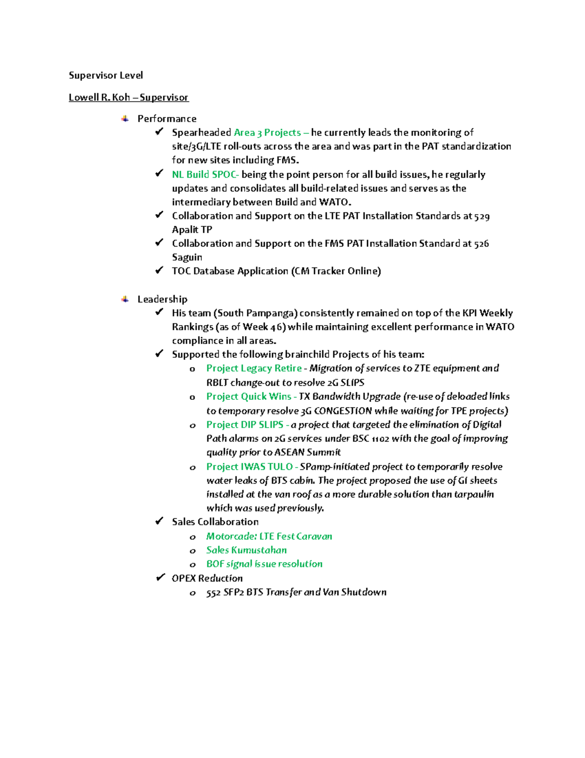 LRK Write-Up - Econ1 - Supervisor Level Lowell R. Koh Supervisor ...