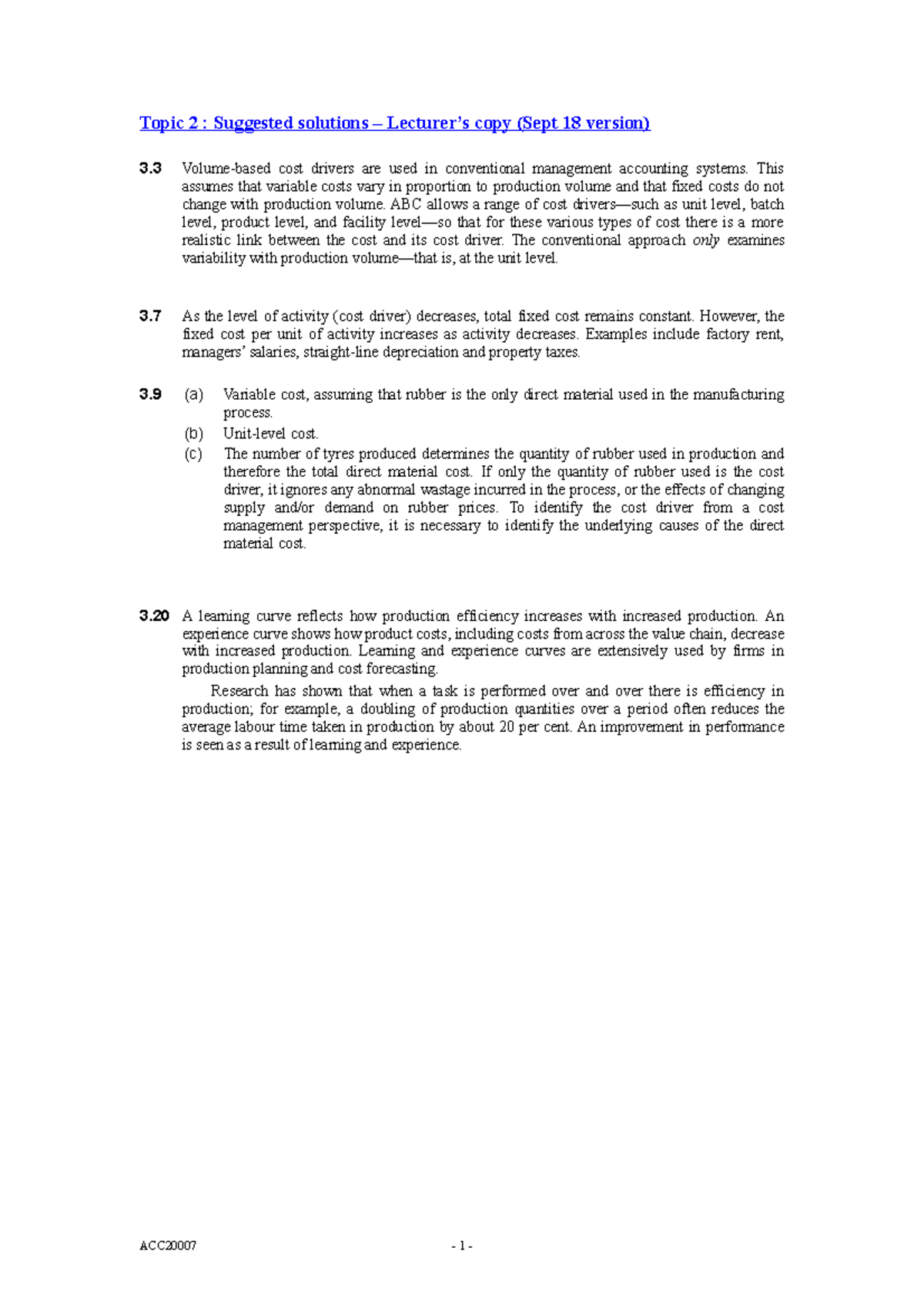 ACC2000 7.Suggested Solutions.Topic 2, Sept18 - Topic 2 : Suggested ...