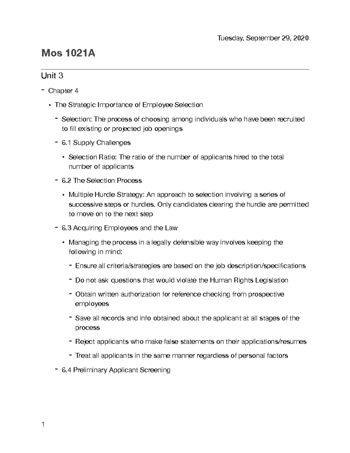 Mos1021A Unit 3 Notes Reading PDF - Mos 1021A Unit 3 - Chapter 4 • The ...