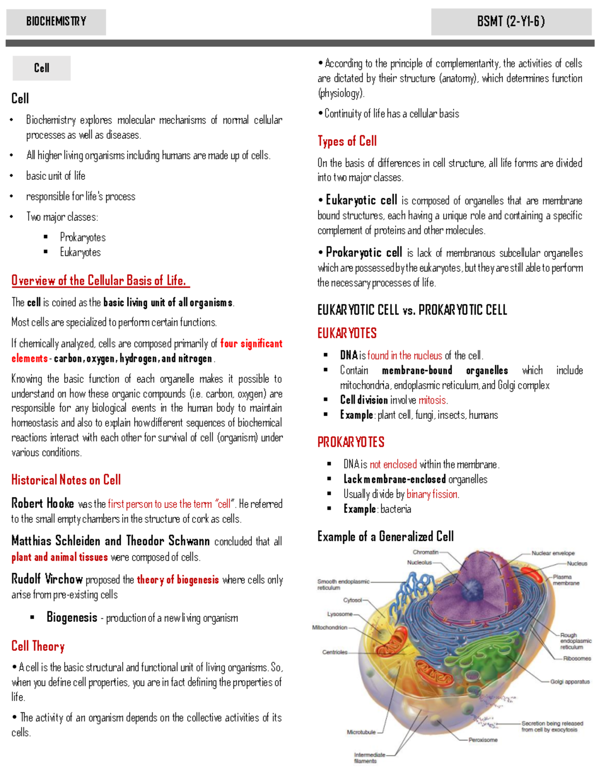 Biochem- Prelims - Cell Biochemistry explores molecular mechanisms of ...