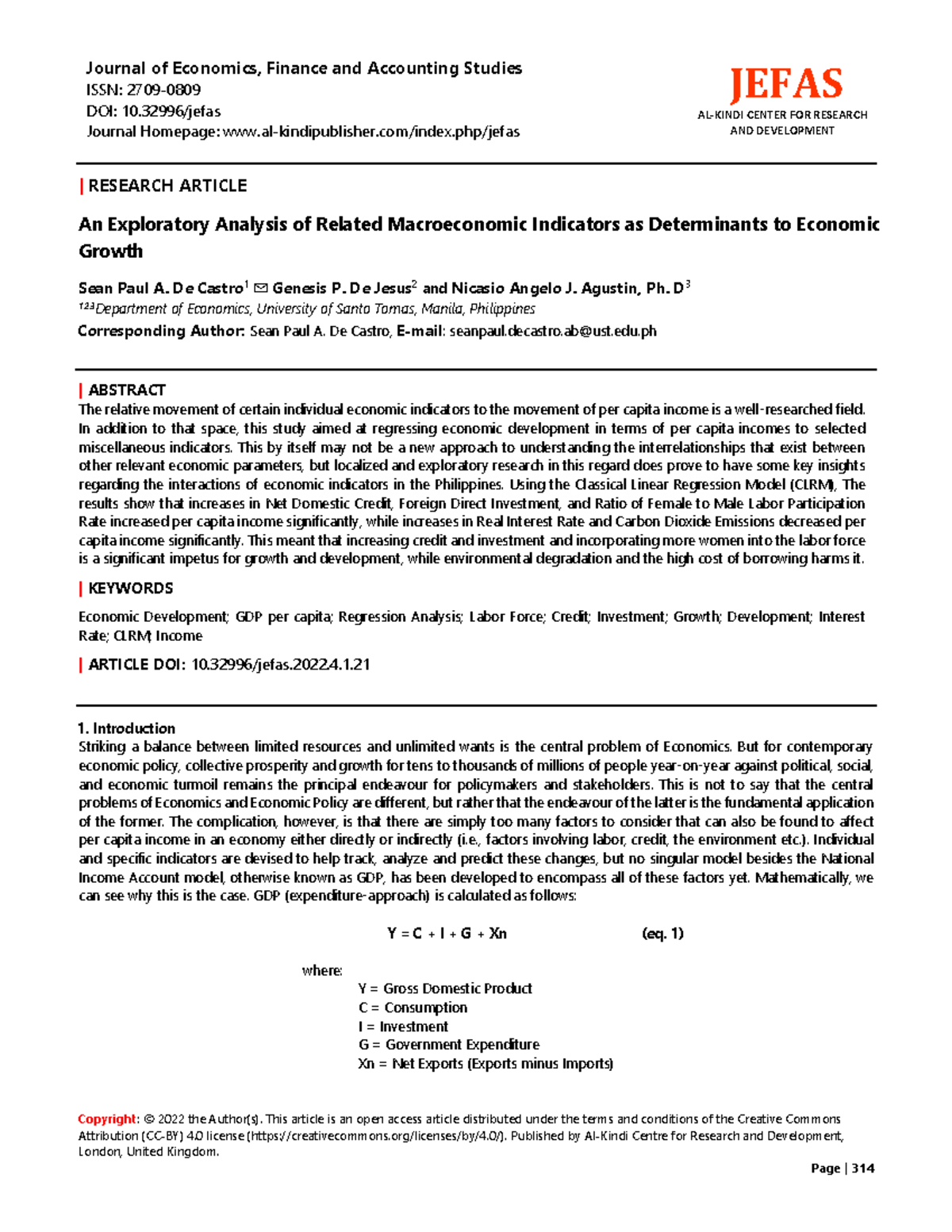 An Exploratory Analysis of Related Macro - Journal of Economics ...