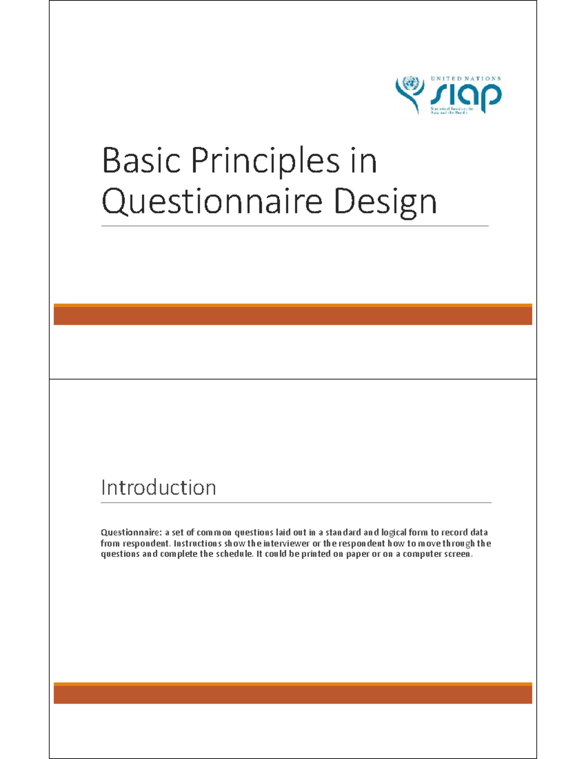 6 1 questionnaire design basic principles - Basic Principles in ...