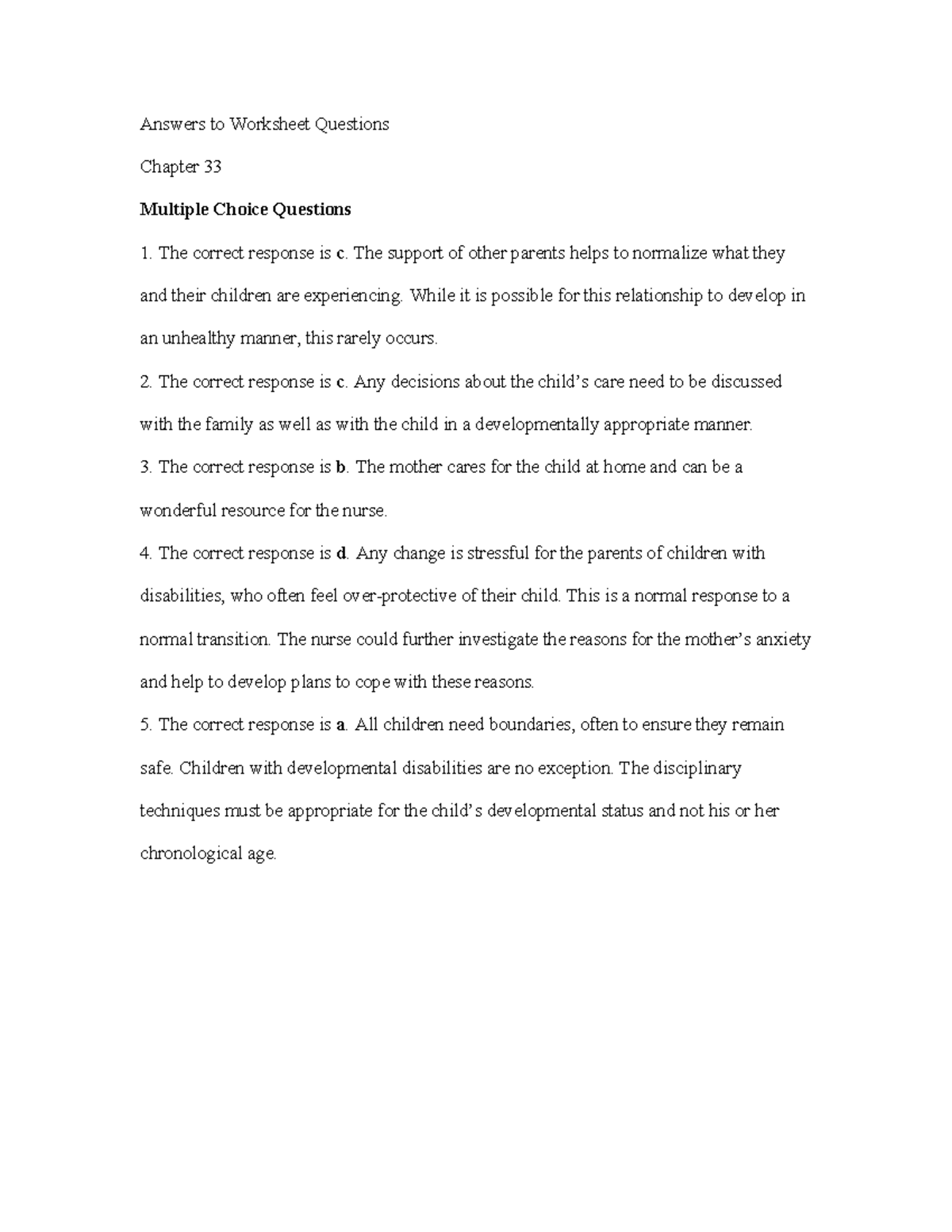 Chapter 33 - answer key - Answers to Worksheet Questions Chapter 33 ...