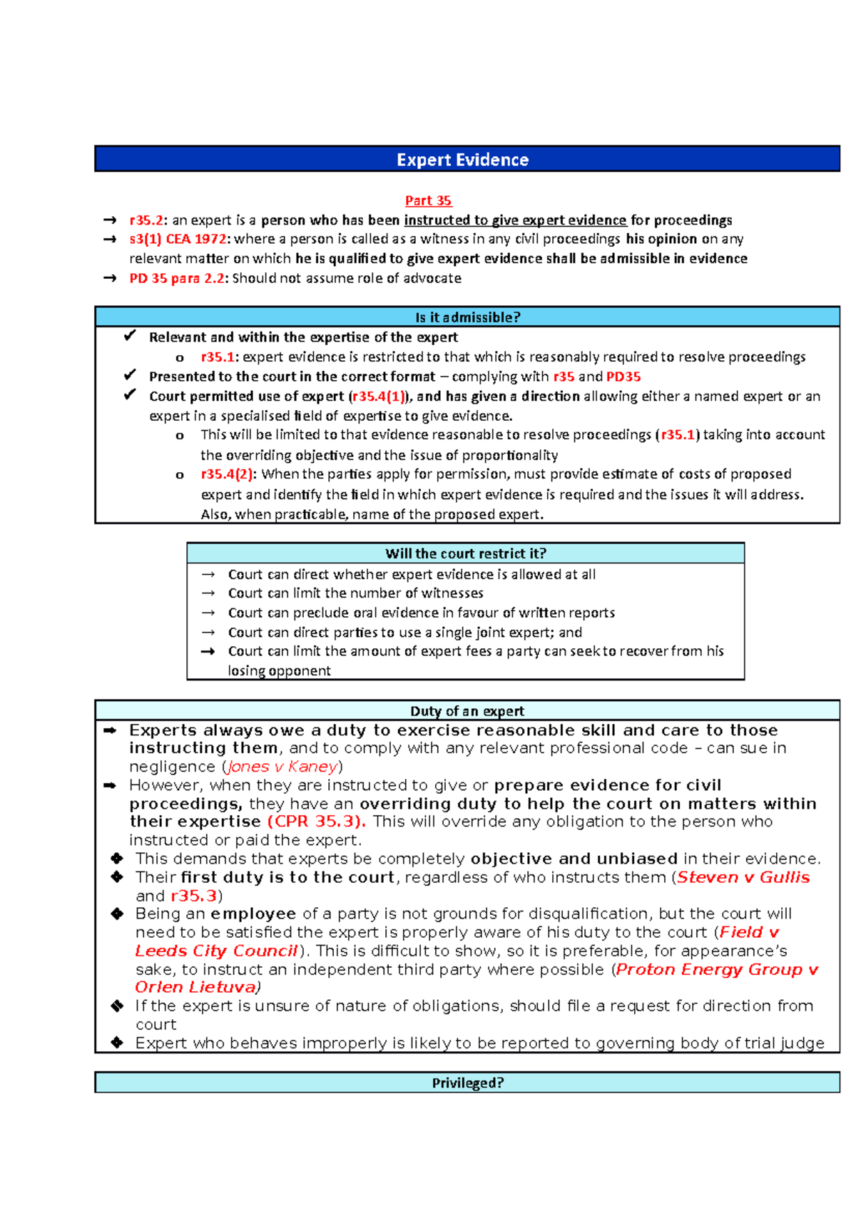 Expert Evidence- dr w10 part 3 - Expert Evidence Part 35 r35: an expert ...