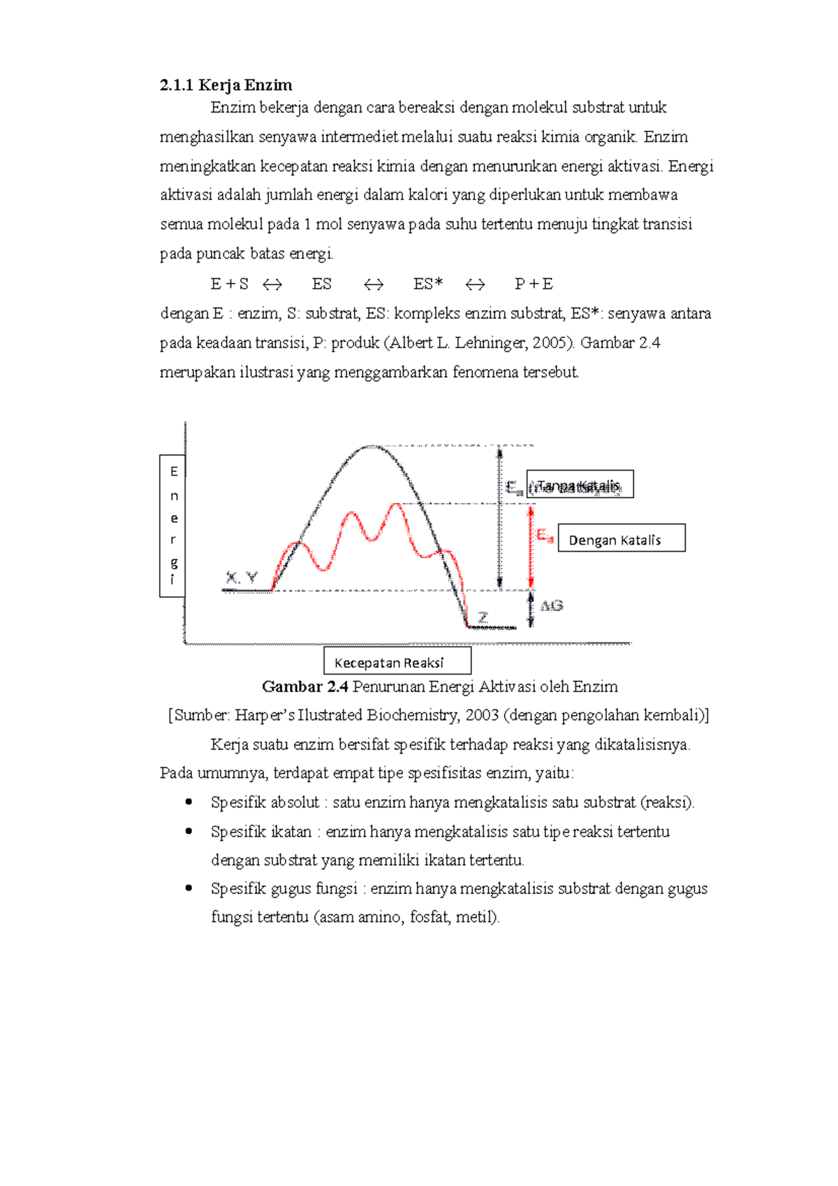 Kerja Enzim - E n e r g i Tanpa Katalis Dengan Katalis Kecepatan Reaksi ...