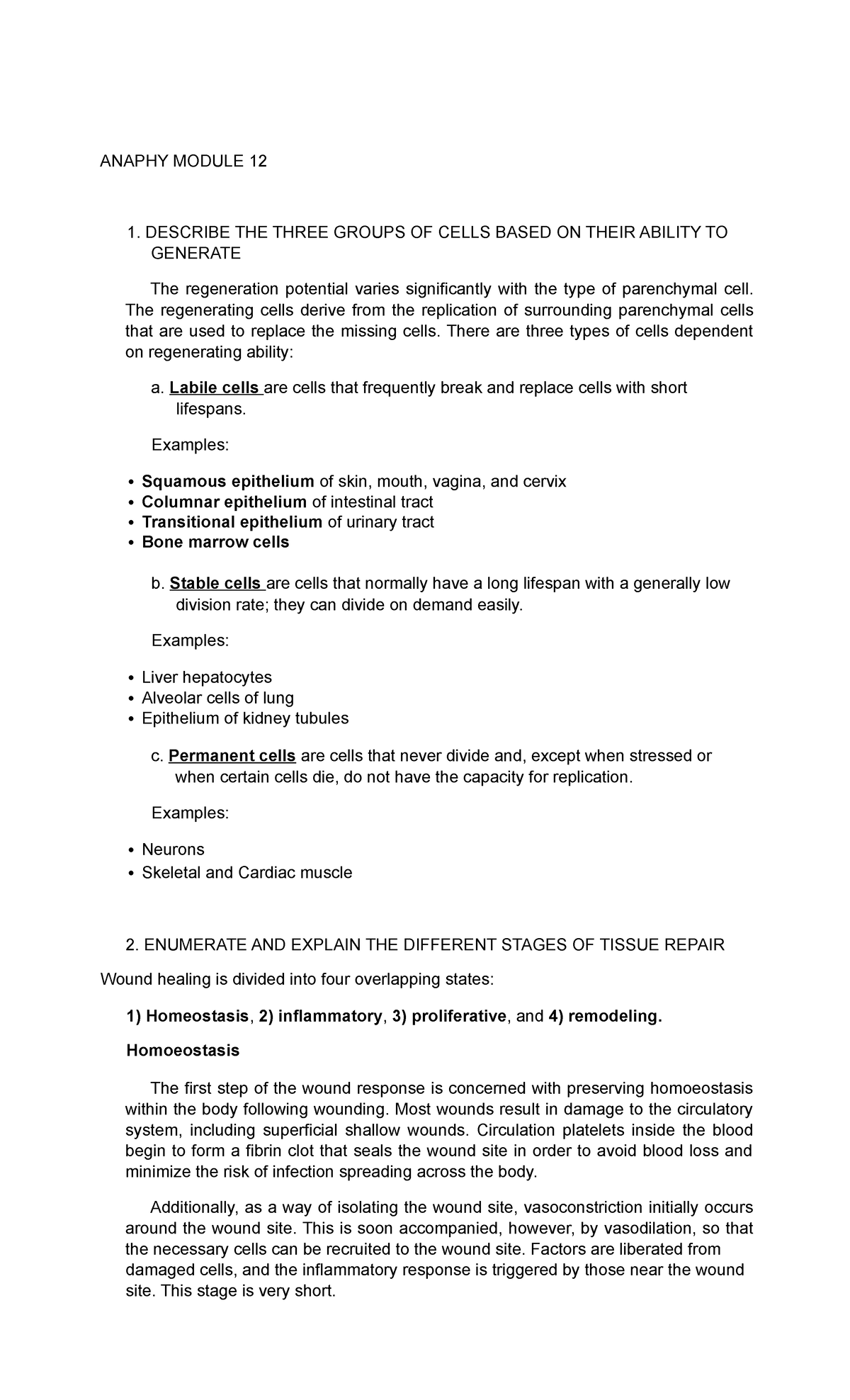 Anatomy AND Physiology Activity - ANAPHY MODULE 12 1. DESCRIBE THE ...
