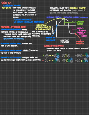 Unit 7 AP Chemistry Notes - UNIT 7 REACTION RATES 2 NO2 -> IND t Oz ...