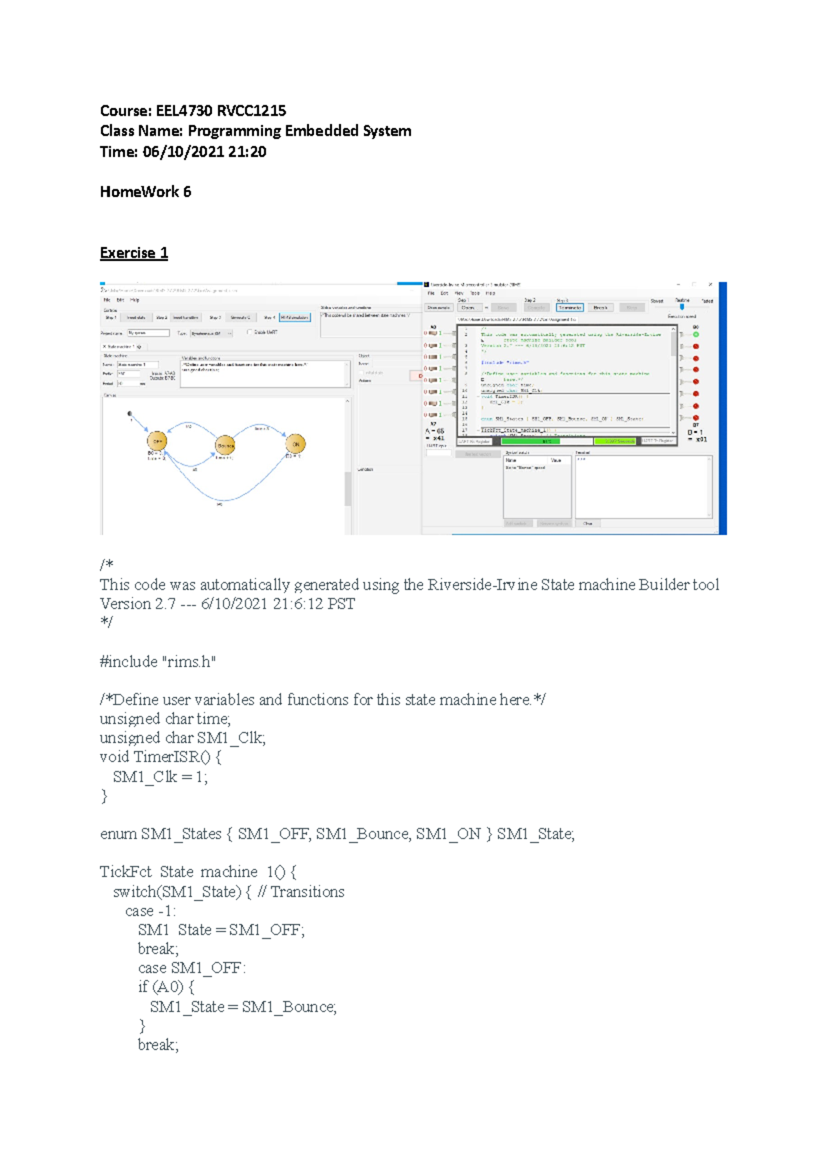 Assignment 6Z with outline chapter 5 - Course: EEL4730 RVCC Class Name ...