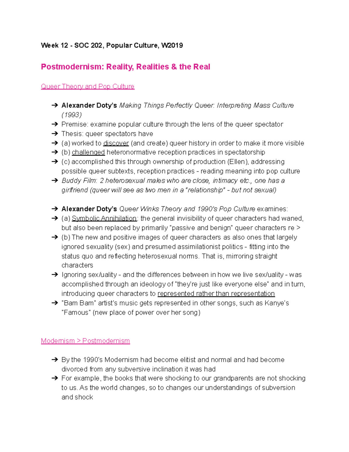 Week 12 - SOC 202 - notes for SOC 202 - Week 12 - SOC 202, Popular ...