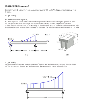 In Class Sample Problems - Q2. (Modified from PEO Statics and Dynamics ...