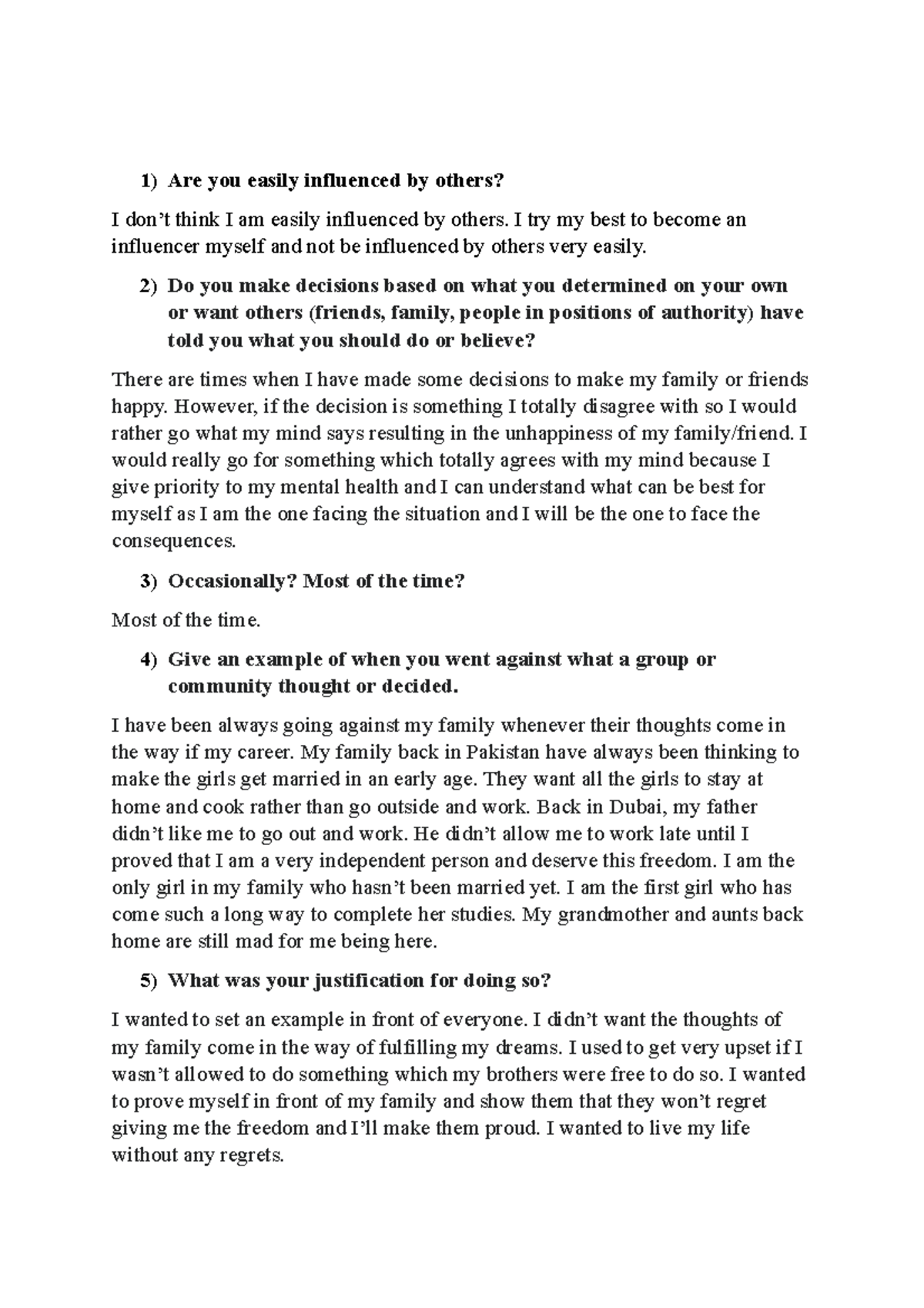 Journal Entry 2 - How are you influenced? - Are you easily influenced ...