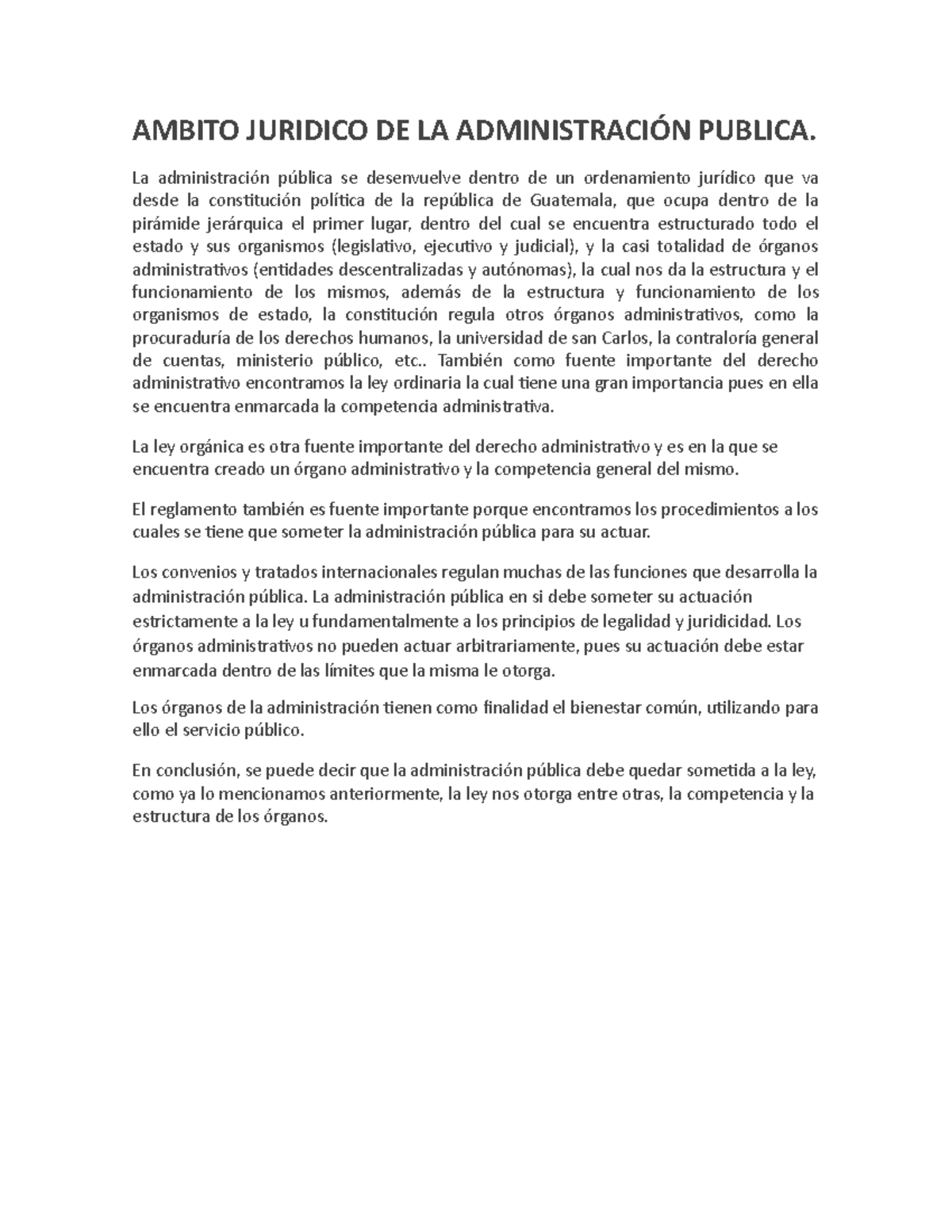 Ambito Juridico DE LA Administración Publica - AMBITO JURIDICO DE LA ...