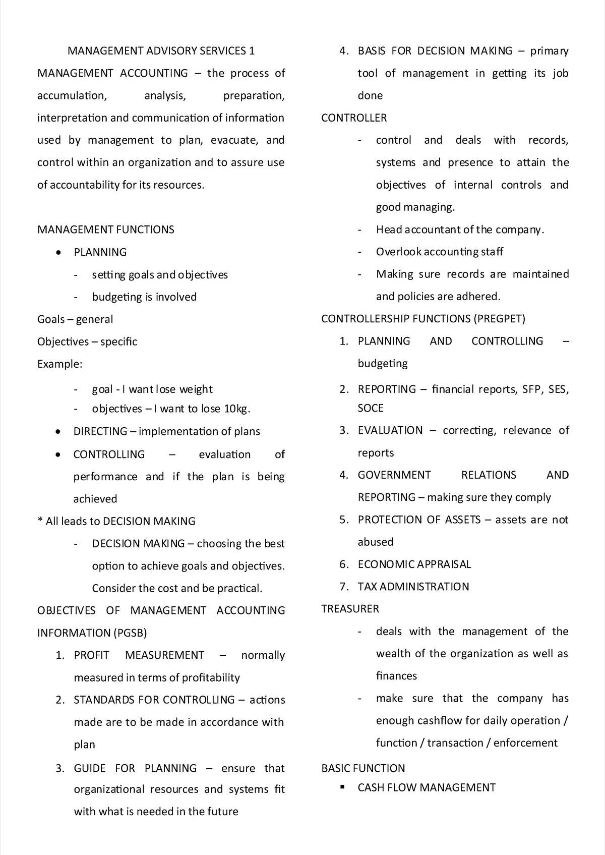 Pdf-mas-reviewer compress - MANAGEMENT ADVISORY SERVICES 1MANAGEMENT ...