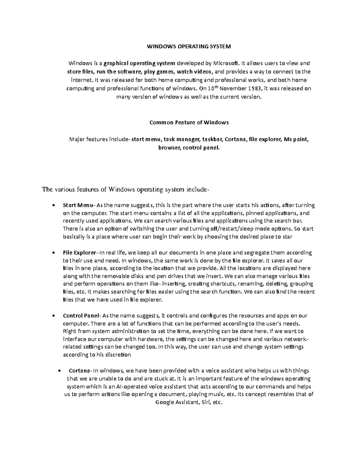 Computer - Haha - WINDOWS OPERATING SYSTEM Windows is a graphical ...