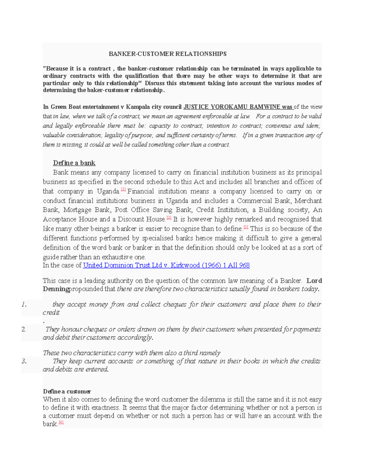 Banker- Customer - These are the best notes for banking that you will ...