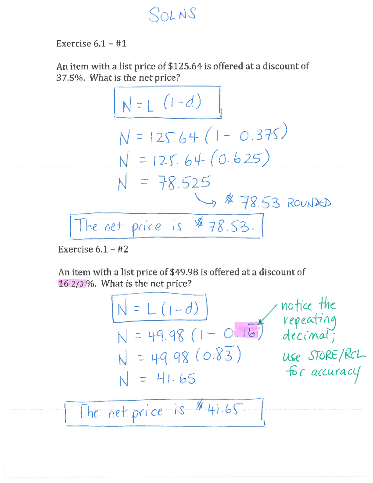 CH6 Handwritten Solutions - MATH 1008 - Studocu