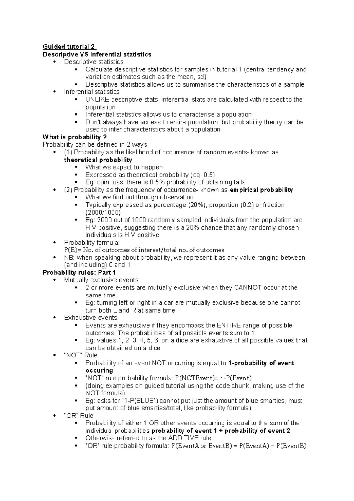 R studio guided tutorial 2 - Guided tutorial 2 Descriptive VS ...