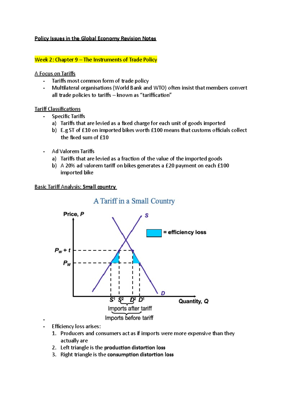 Revision Notes PIGE Part 1 World Trading System - Policy Issues in the ...