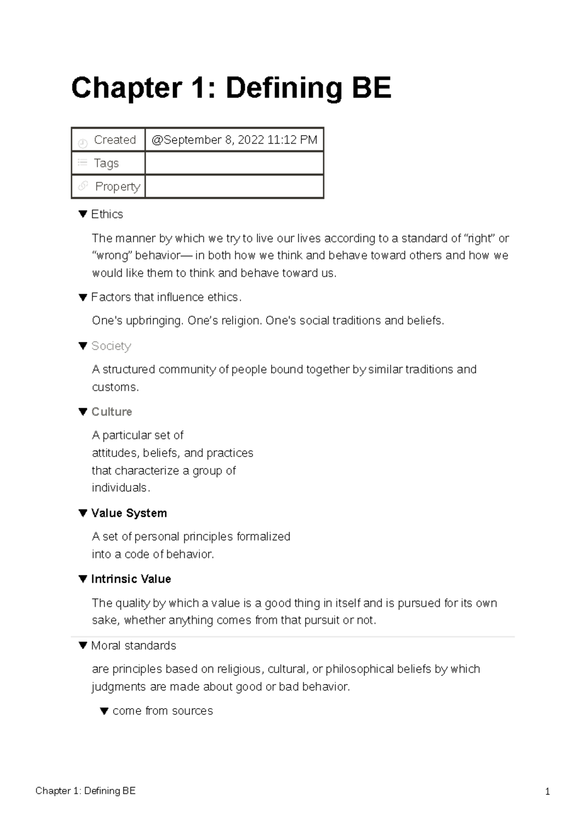 Chapter 1 Defining BE w - ìwjfe - Chapter 1: Defining BE 1 Chapter 1 ...