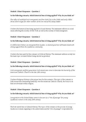 BUS 400 journal 1 - BUS- HBR Simulation Module 2 Journal: North Shore ...