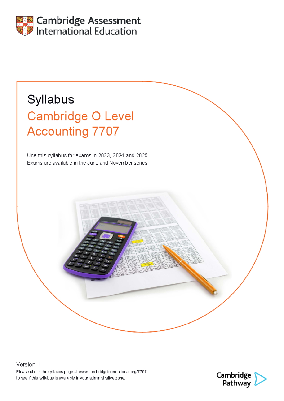 597278 2023 2025 syllabus - Syllabus Cambridge O Level Accounting 7707 ...