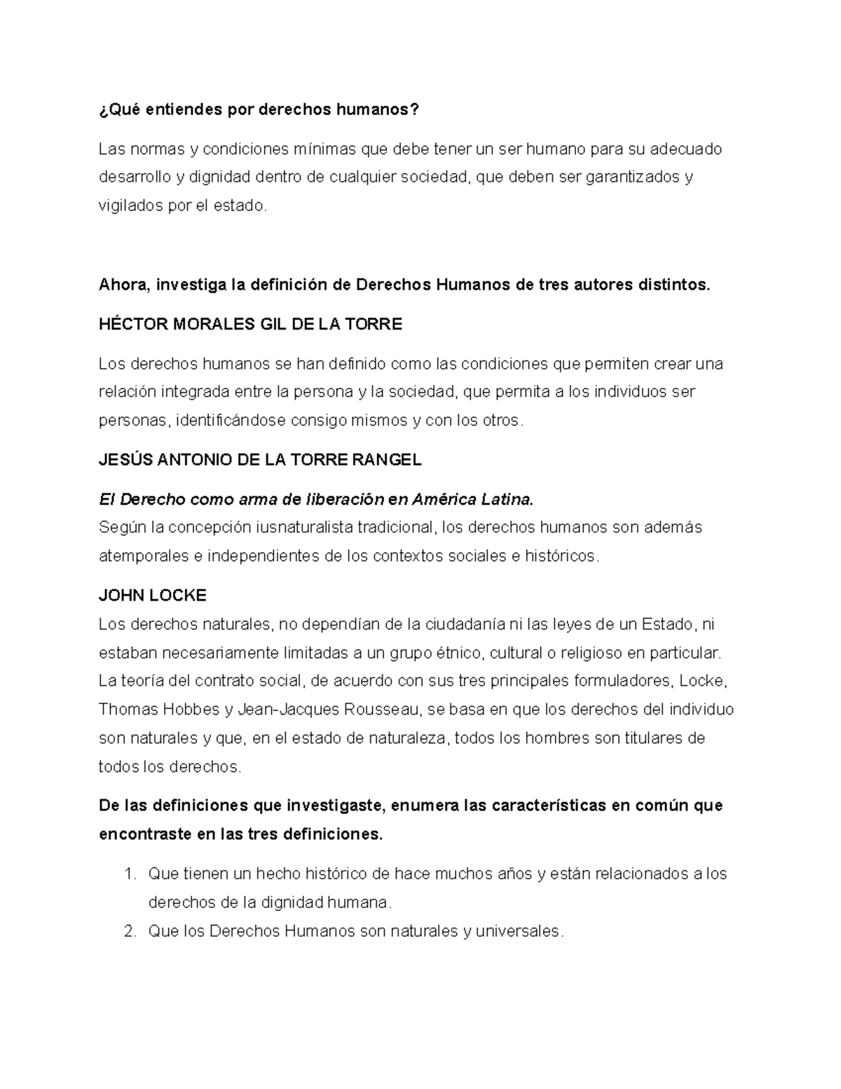 Derechos humanos R1 U1 - ¿Qué entiendes por derechos humanos? Las ...