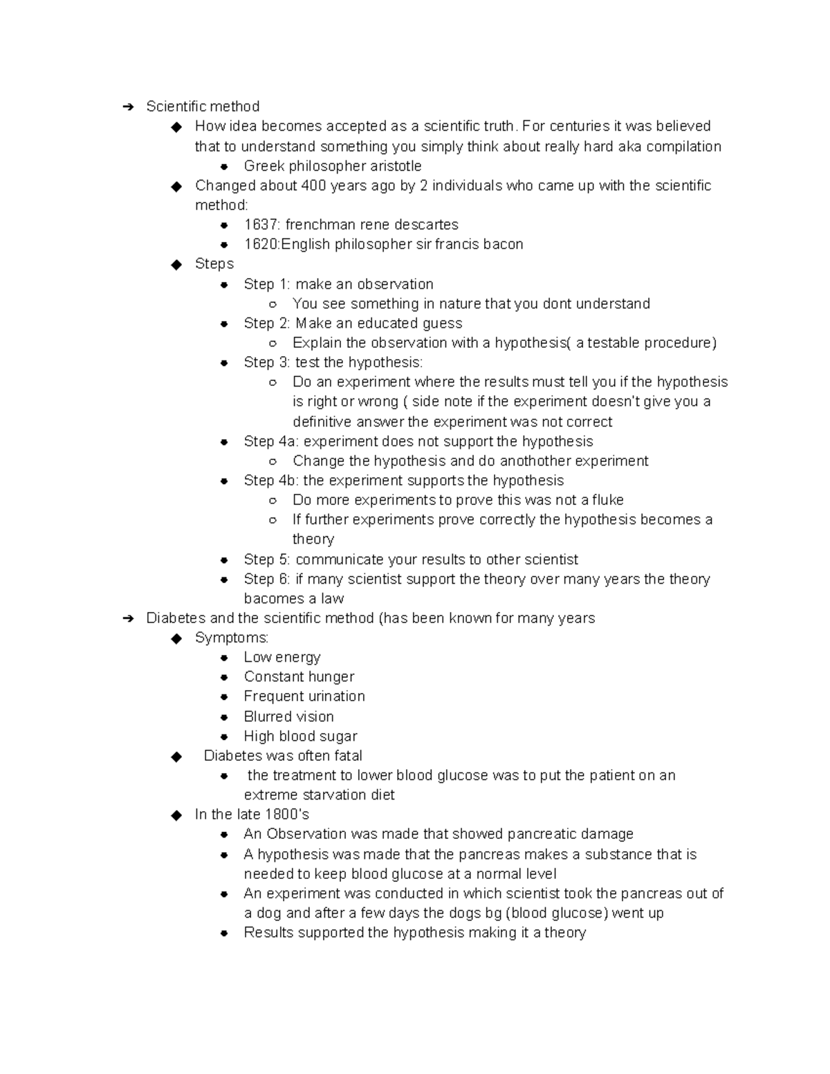 Bio notes again - the scientific method - Scientific method How idea ...