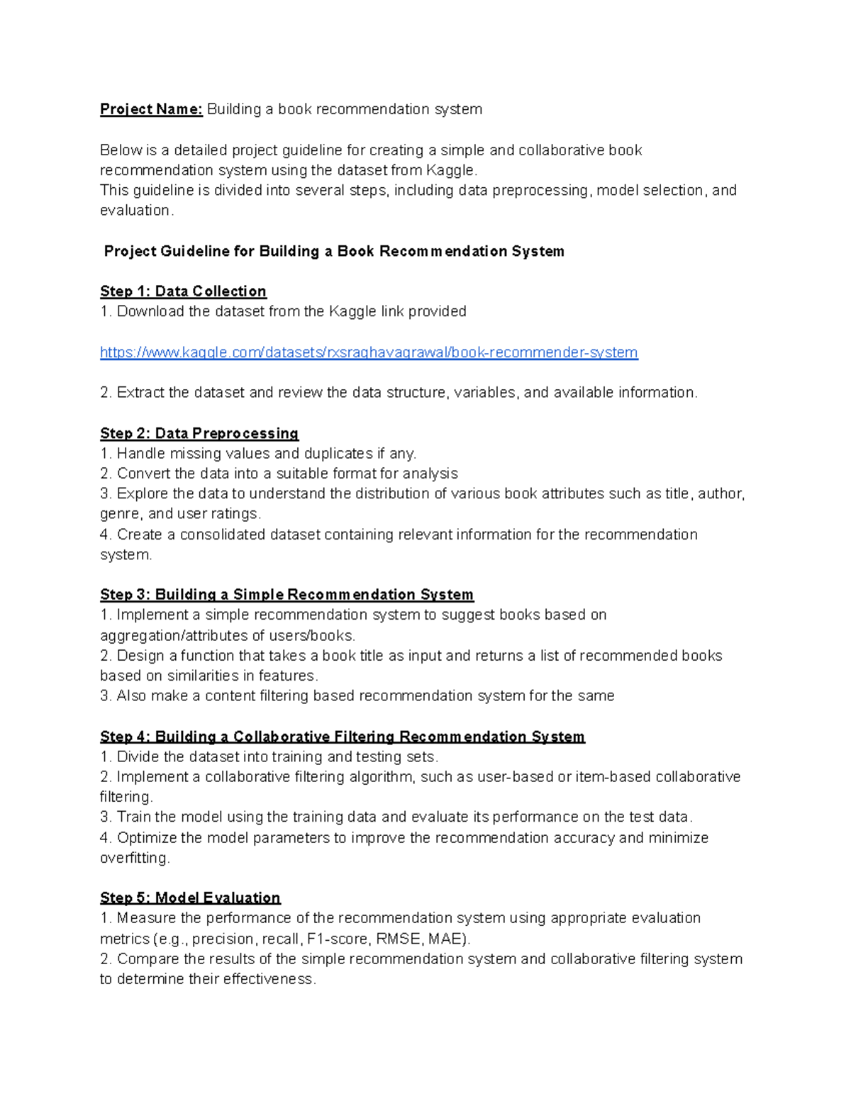 Project Building a book recommendation system - Project Name: Building ...