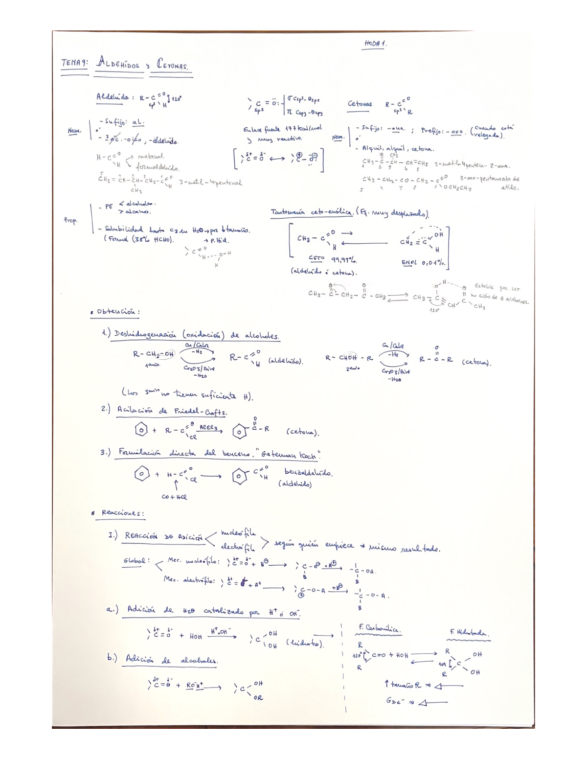 Quimica ORG -T9 Aldehídos y cetonas - Química Orgánica - Studocu