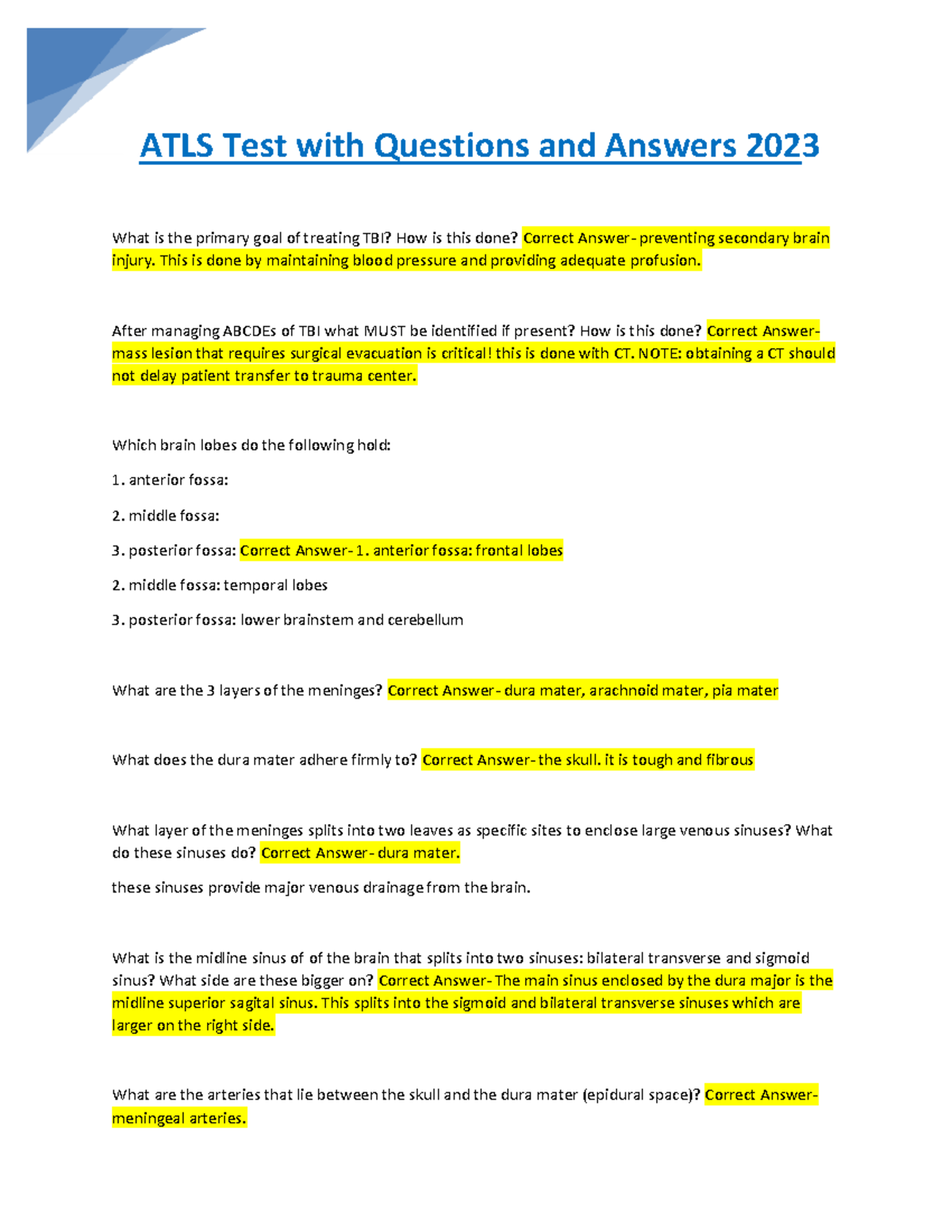 Certified Healthcare Constructor (CHC) Questions and Answers - 1 ATLS ...
