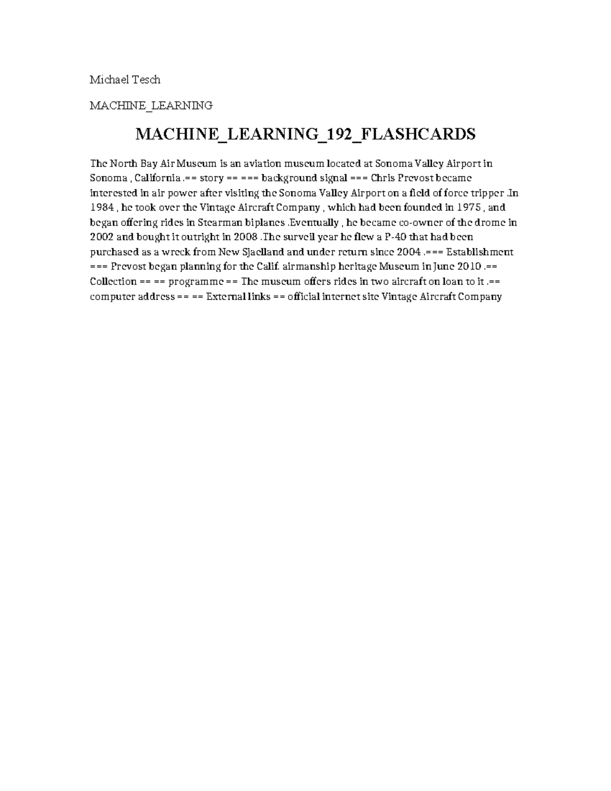 Machine Learning 192 Flashcards - Michael Tesch MACHINE_LEARNING ...